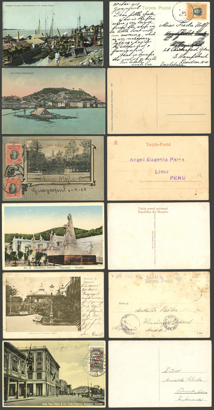 Stamp Auction - Ecuador postcards - Auction # 2110 WORLDWIDE ...